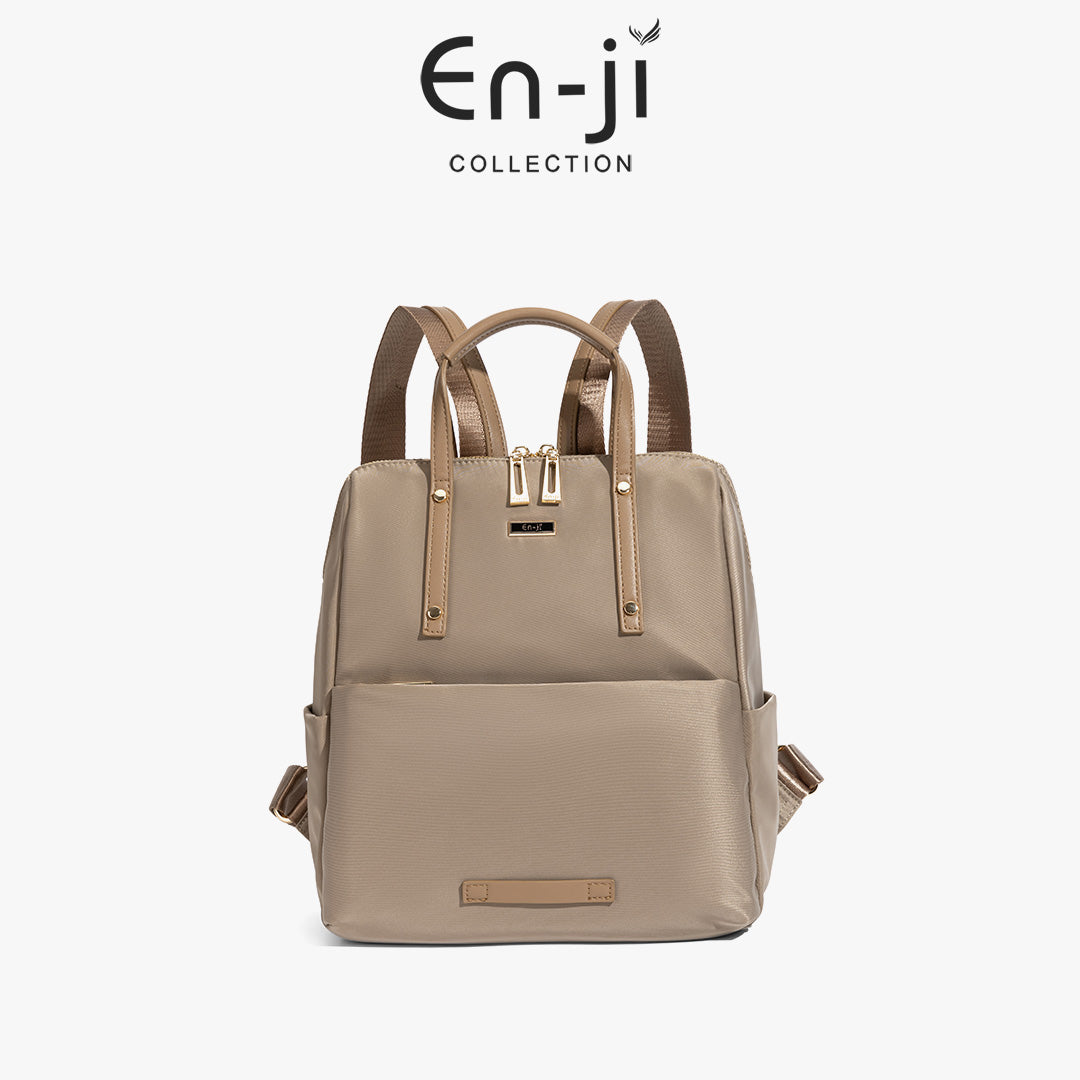 En-ji Jeiju Backpack Wanita - Khaki – EN-JI